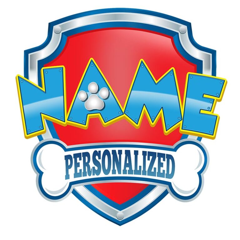 Custom Pink Paw Patrol Logo with Name and Age | Digital Download ...