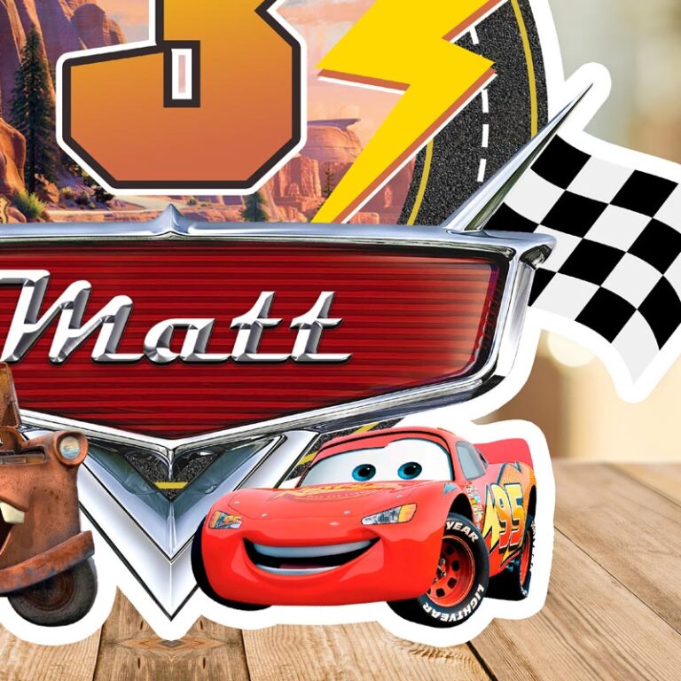 Personalized Disney Cars Cake Topper - Designs4Celebrate
