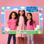 Peppa Pig Photo Booth Frame - Personalized Birthday Selfie Prop ...