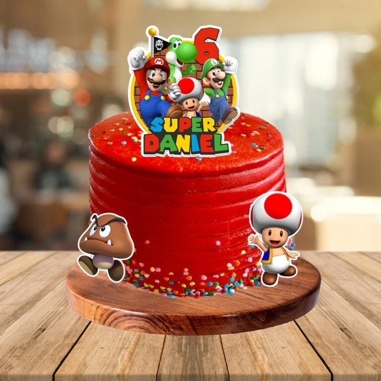 Super Mario Cake Topper Personalized - Designs4Celebrate