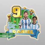 Custom Messi Cake Topper with photo | Printable Topper - Designs4Celebrate