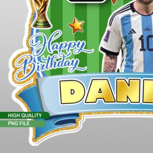 Custom Messi Cake Topper with photo | Printable Topper - Designs4Celebrate