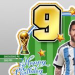 Custom Messi Cake Topper with photo | Printable Topper - Designs4Celebrate
