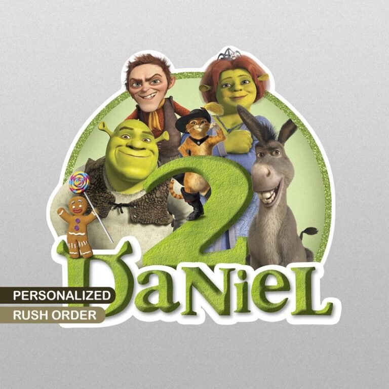 Personalized Shrek Cake Topper - Custom Name & Age - Designs4Celebrate