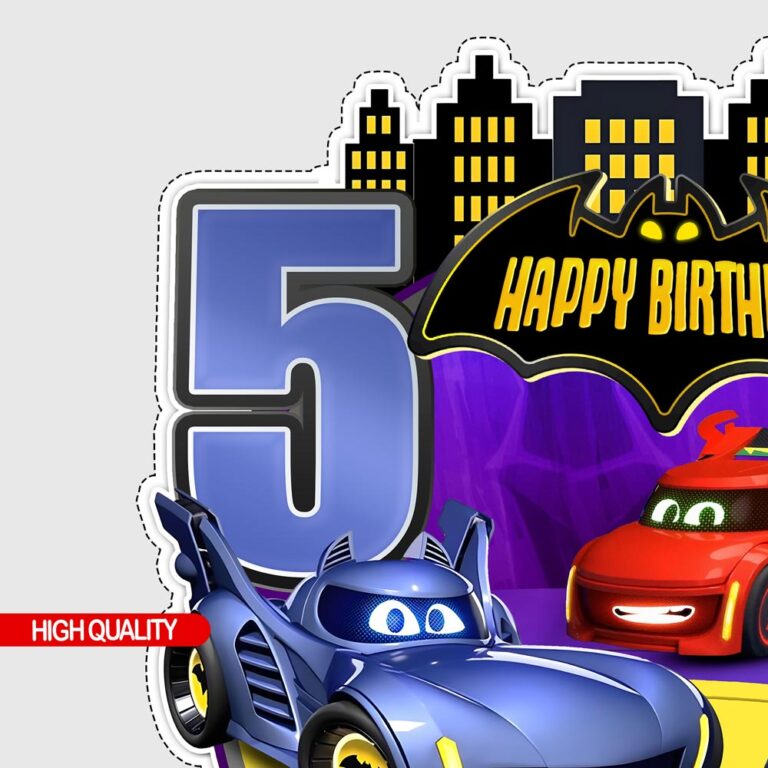 Custom Batwheels Cake Topper Printable - Designs4Celebrate