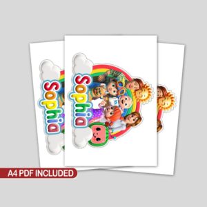 Personalized Cocomelon Cake Topper Printable - Designs4Celebrate