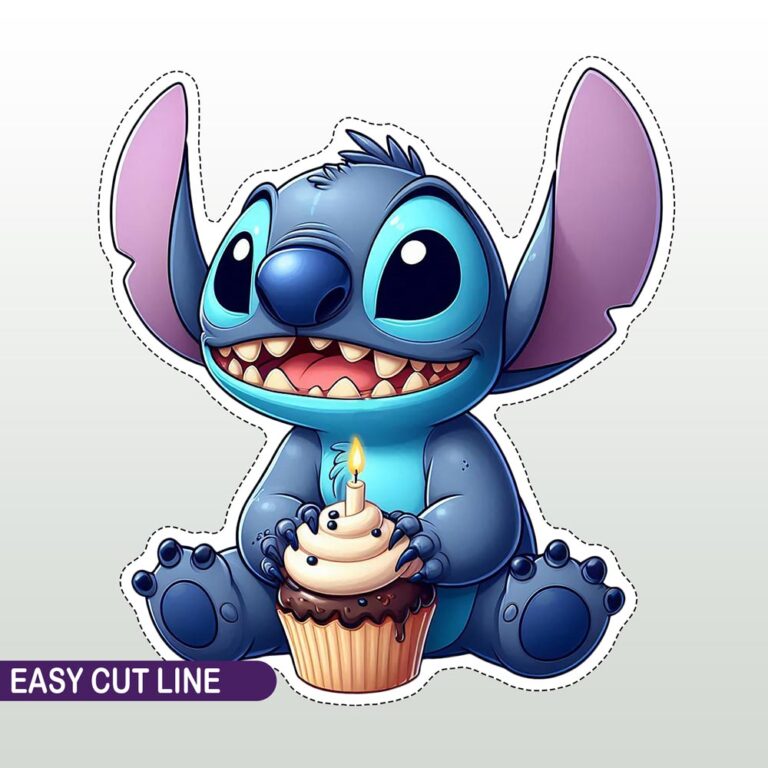 Printable Stitch Cupcake Toppers | Instant Download - Designs4Celebrate