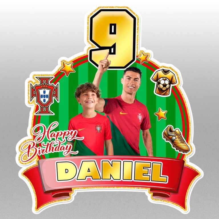 Custom Cristiano Ronaldo Cake Topper Printable - Designs4Celebrate