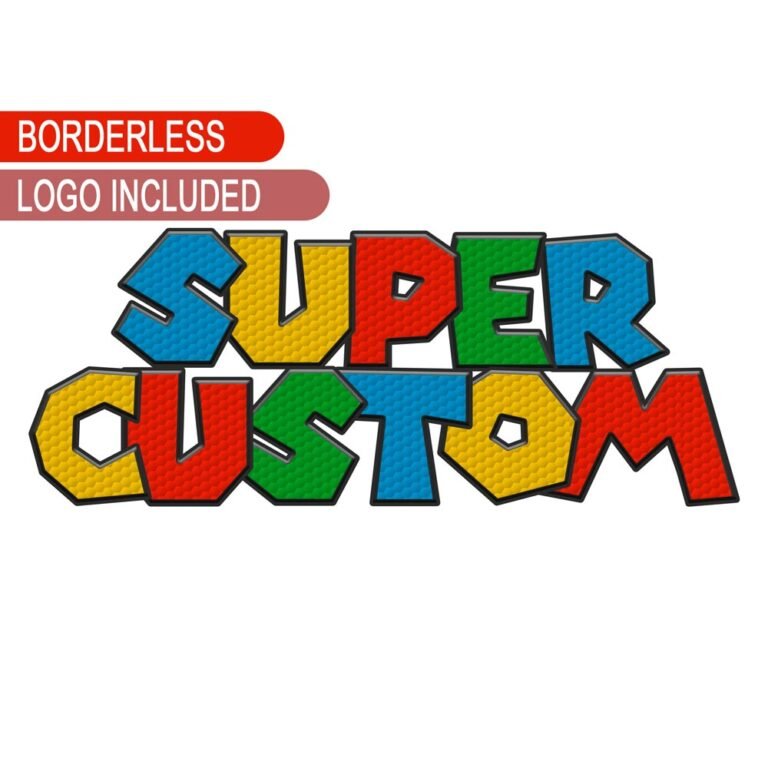 Custom Super Mario Logo with Free Banner - Digital File - Designs4Celebrate