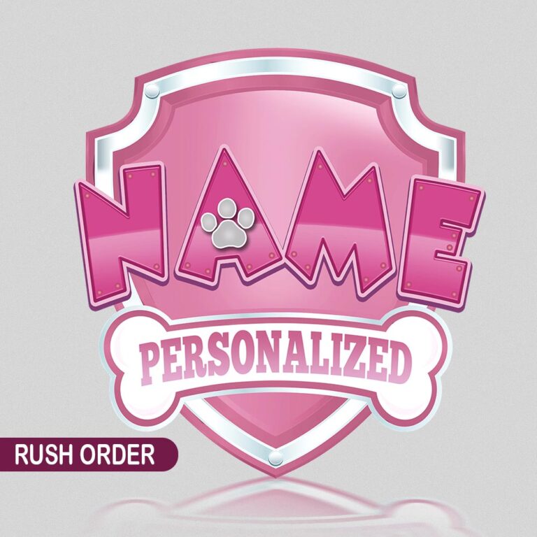 Custom Pink Paw Patrol Logo with Name and Age | Digital Download ...